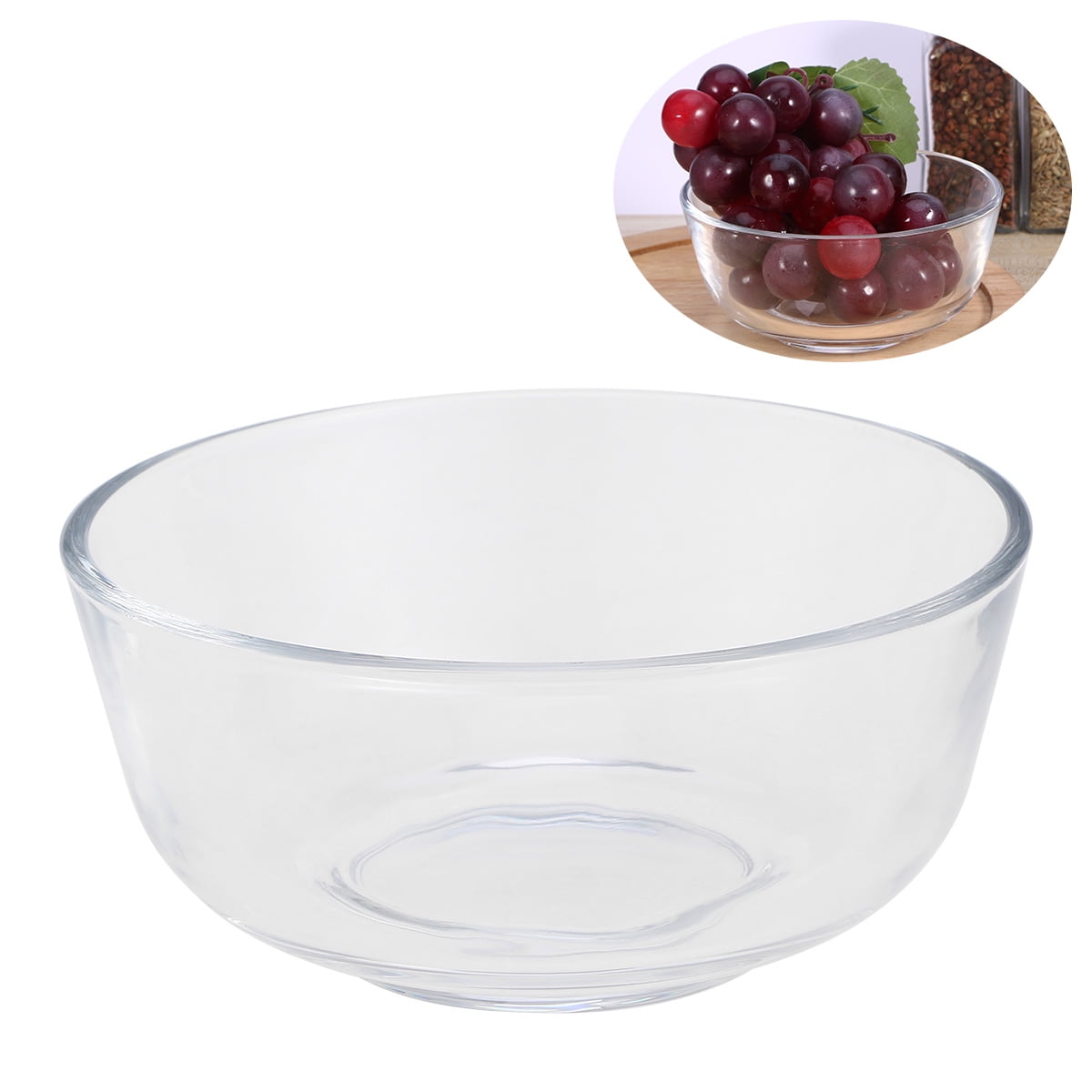 AURARMLET Large Glass Mixing Bowl Transparent 1PC - Walmart.com