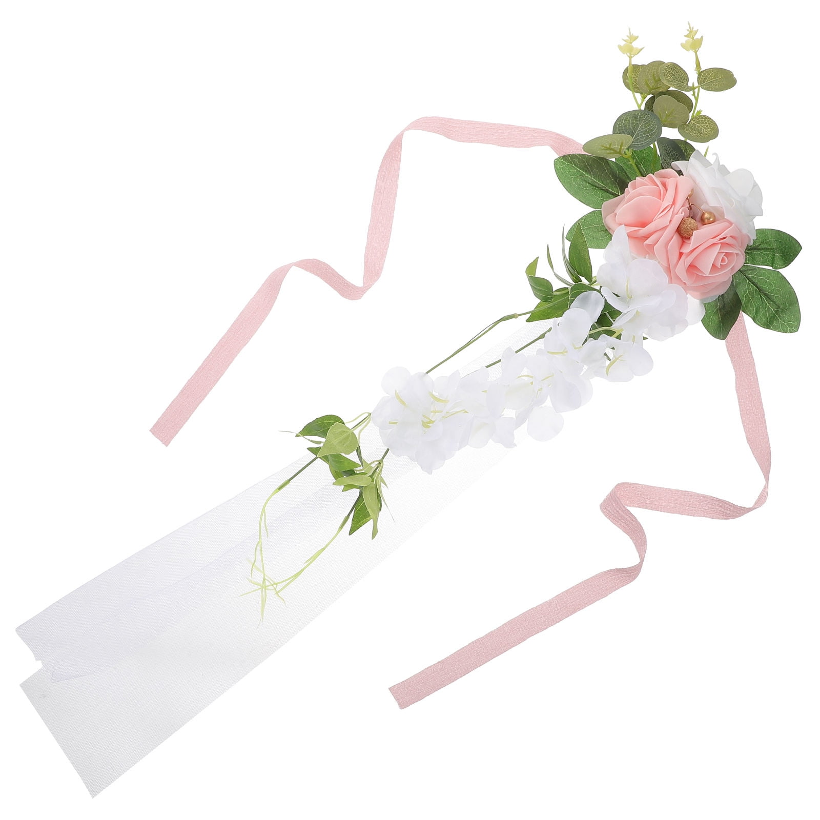 AURARMLET Chair Flower for Wedding Romantic Atmosphere Silk Flower 1Set ...