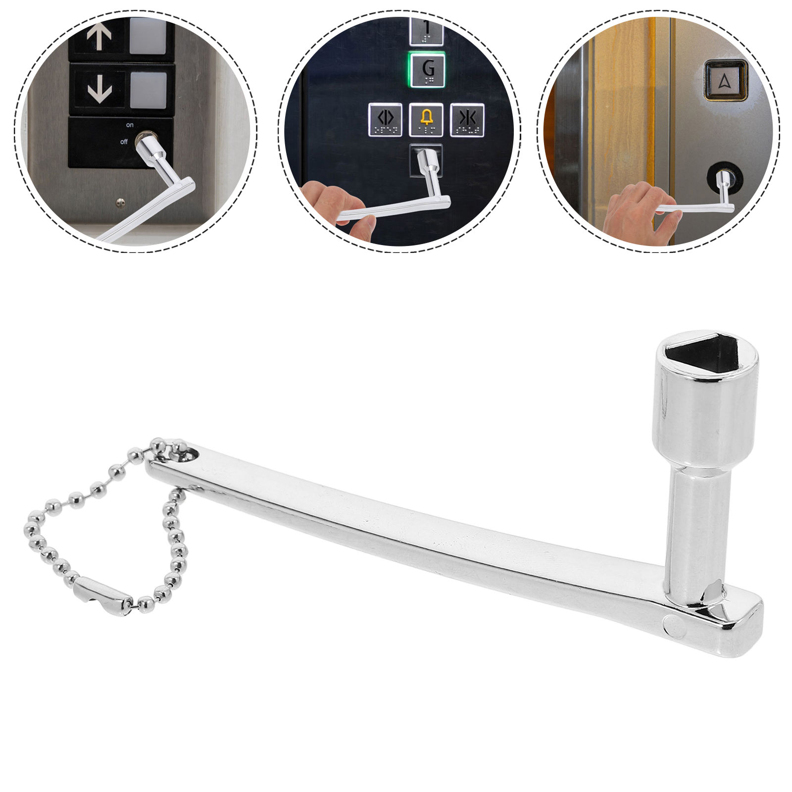 AURARMLET 1Pcs Elevator Triangle Key Stainless Steel For Train Doors ...