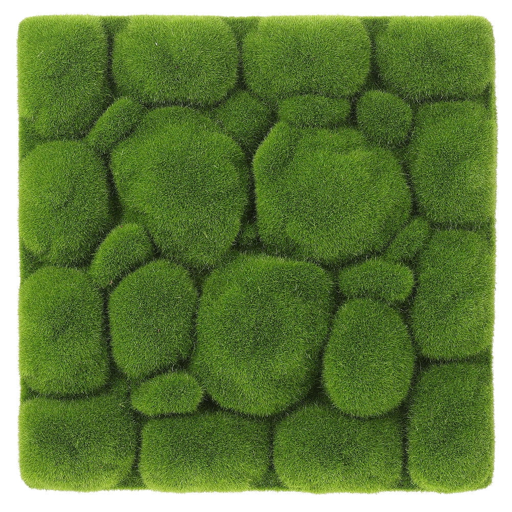 AURARMLET Artificial Moss Wall Panel 11.8x11.8x1.4in Green Foam Moss ...