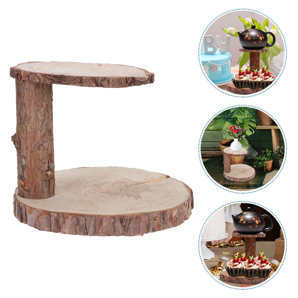 AURARMLET Decorative Cake Holder Wooden Cake Stand Multi 1Set - Walmart.com