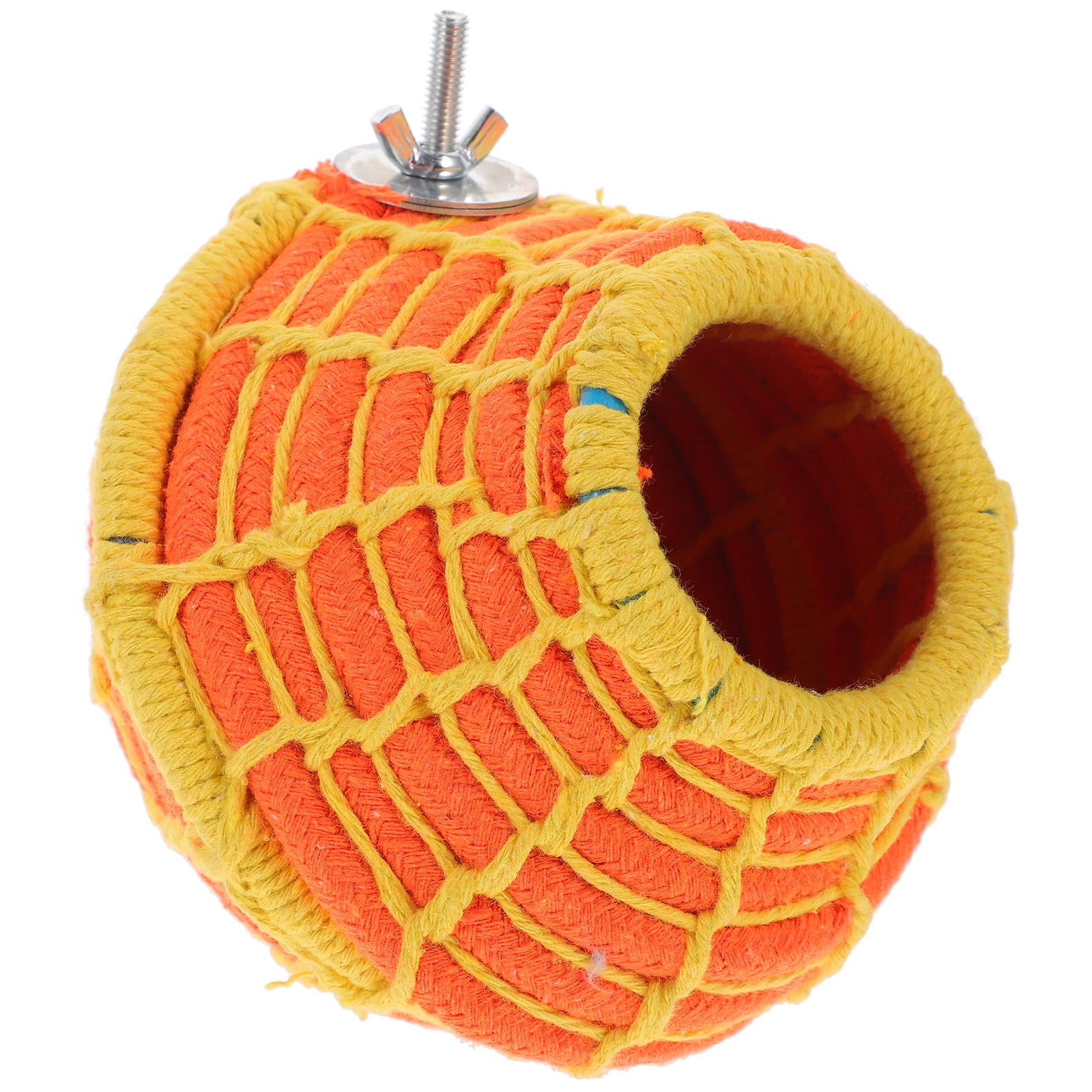 AURARMLET Handwoven Bird Nest Toy Orange Cotton Rope 1Set - Walmart.com