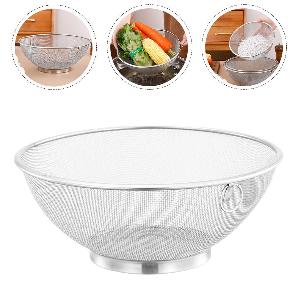 AURARMLET 1Pcs Silver Fruit and Vegetable Washing Bowl with Draining ...