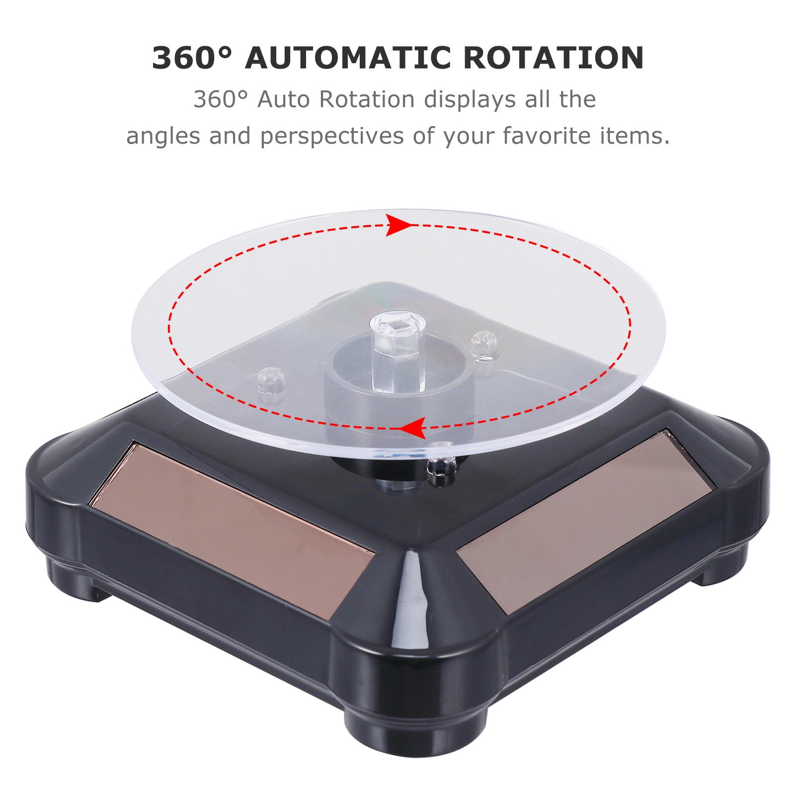 AURARMLET 1Set 360° Rotating Turntable Jewelry Display Rack Round Shape ...