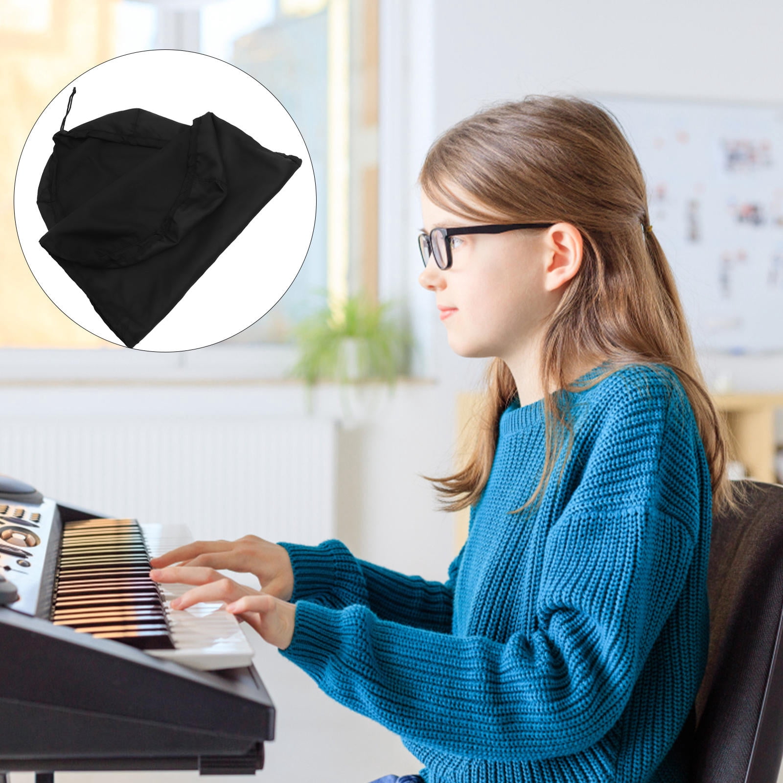 AURARMLET Electric Piano Dust Cover Keyboard Cover Cloth Black Cotton ...