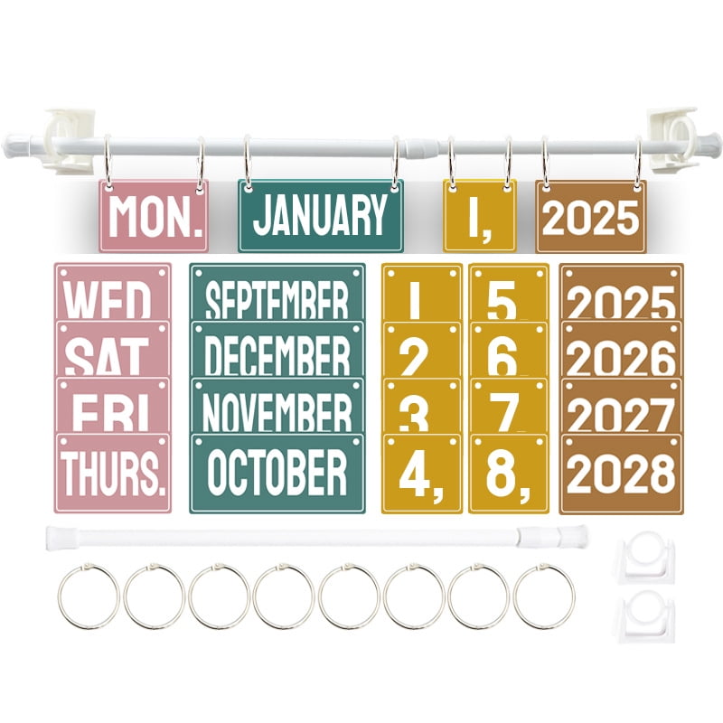 AURARMLET 1Set Colorful Calendar Bulletin Board - Colorful Flip ...