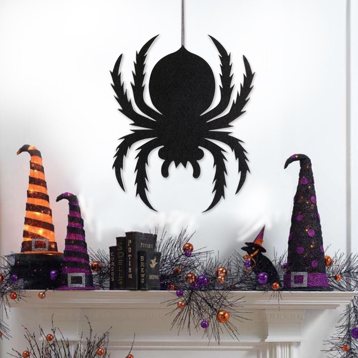 AURARMLET 1Set Decorations Indoor Nonwovens Spider Wall Door for Spooky ...