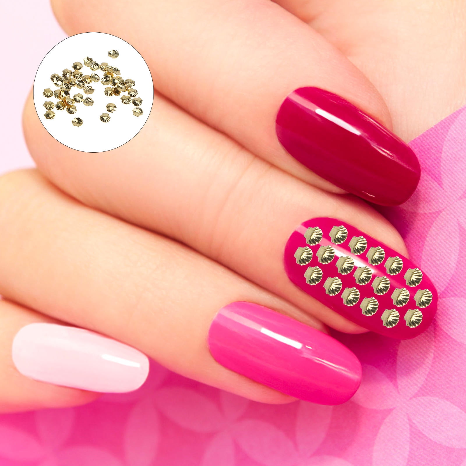 AURARMLET 1Set Golden Alloy Nail Art Sticker for DIY Scrapbooking Craft ...
