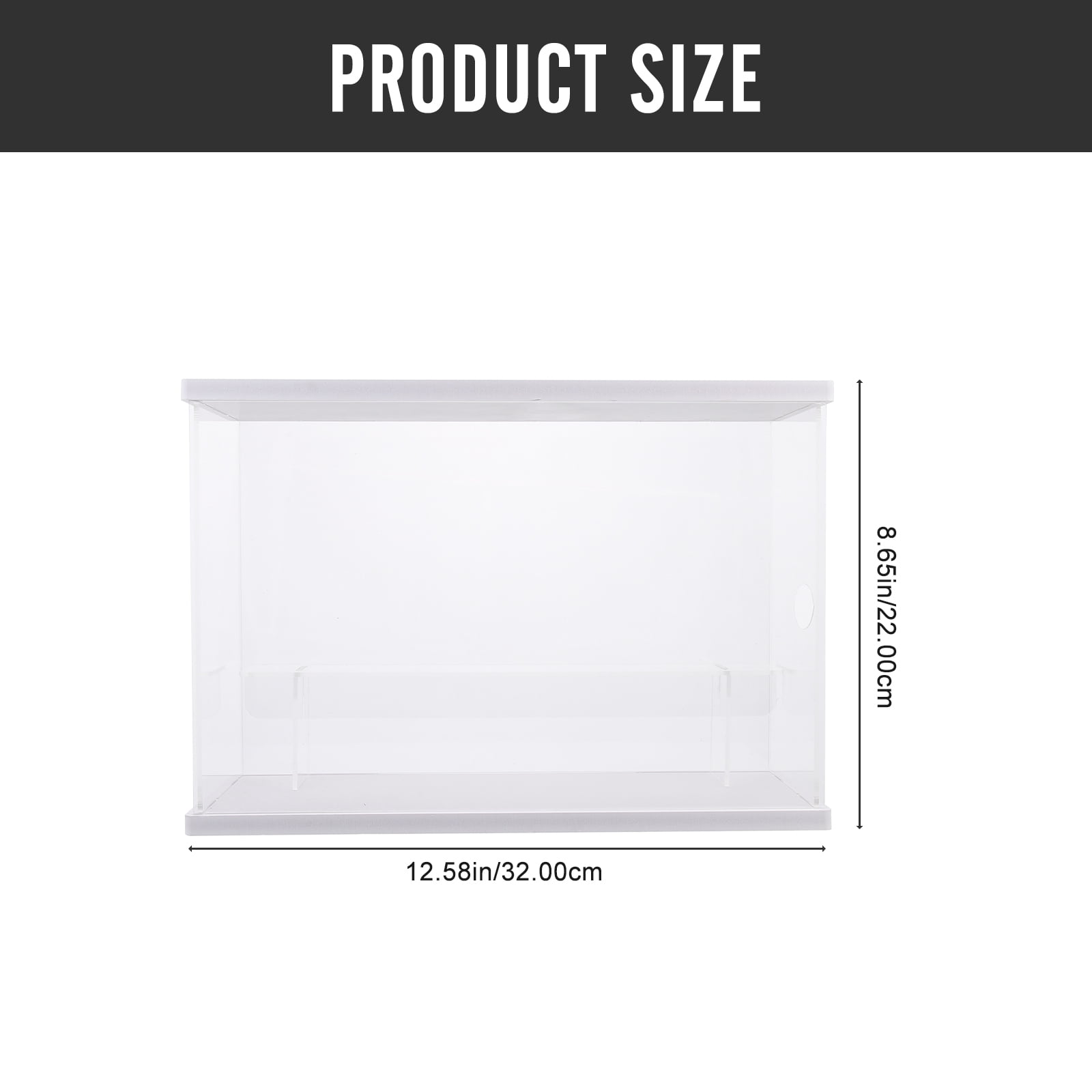 AURARMLET Acrylic Crafts Display Case 12.6x8.7x4.7in Clear Organizer ...