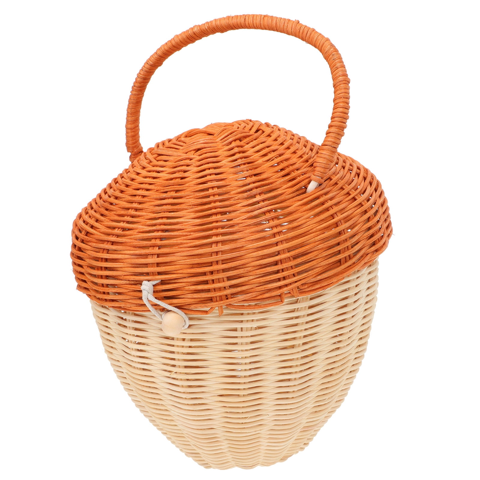 AURARMLET 1Set Rattan Handbag for Children with Purse Basket 9.82X6 ...