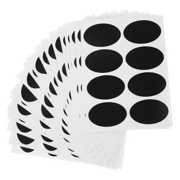 AURARMLET 20Set Removable Labels Easy Peel Off for Jars Seasoning Bottle Sticker Black PVC for ...