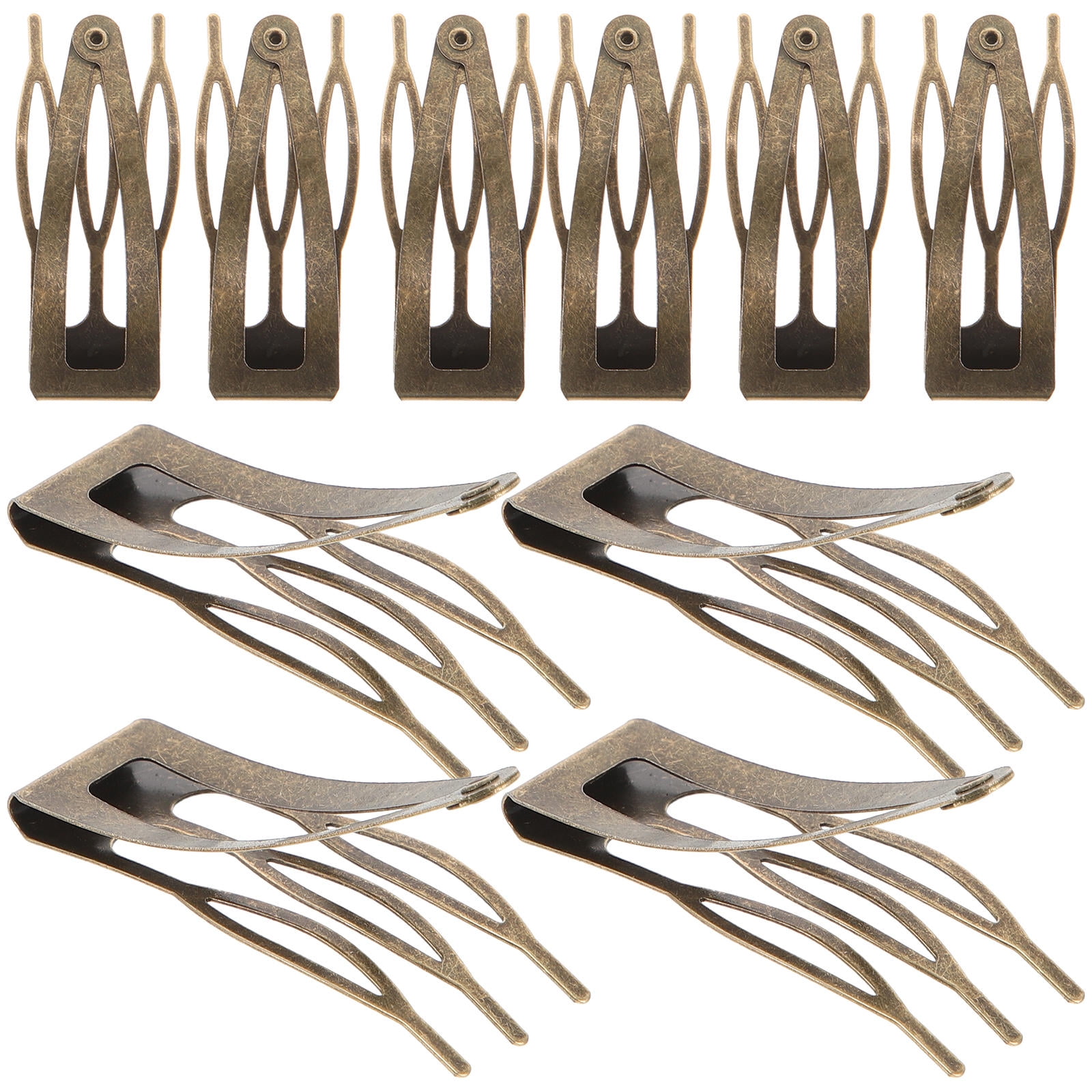 AURARMLET 24Pcs Coffee Metal Hairpins Decorative Snap Hair Clips for ...