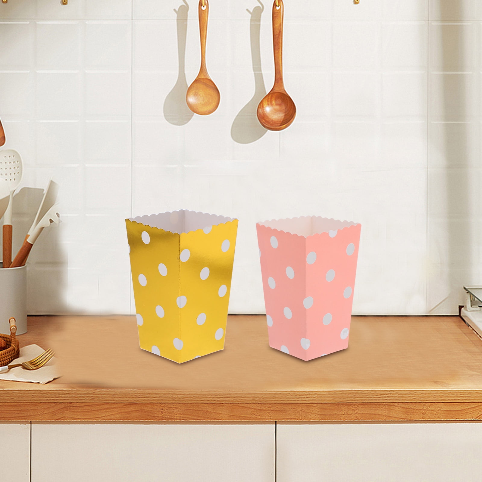 AURARMLET 24Pcs Paper Popcorn Holder Buckets Assorted Colors for Movie ...