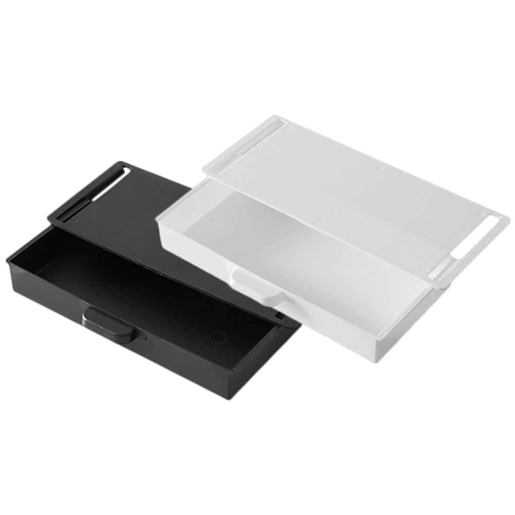 AURARMLET Hidden Drawer Organizer 2Pcs White ABS for Desktop Stationery ...