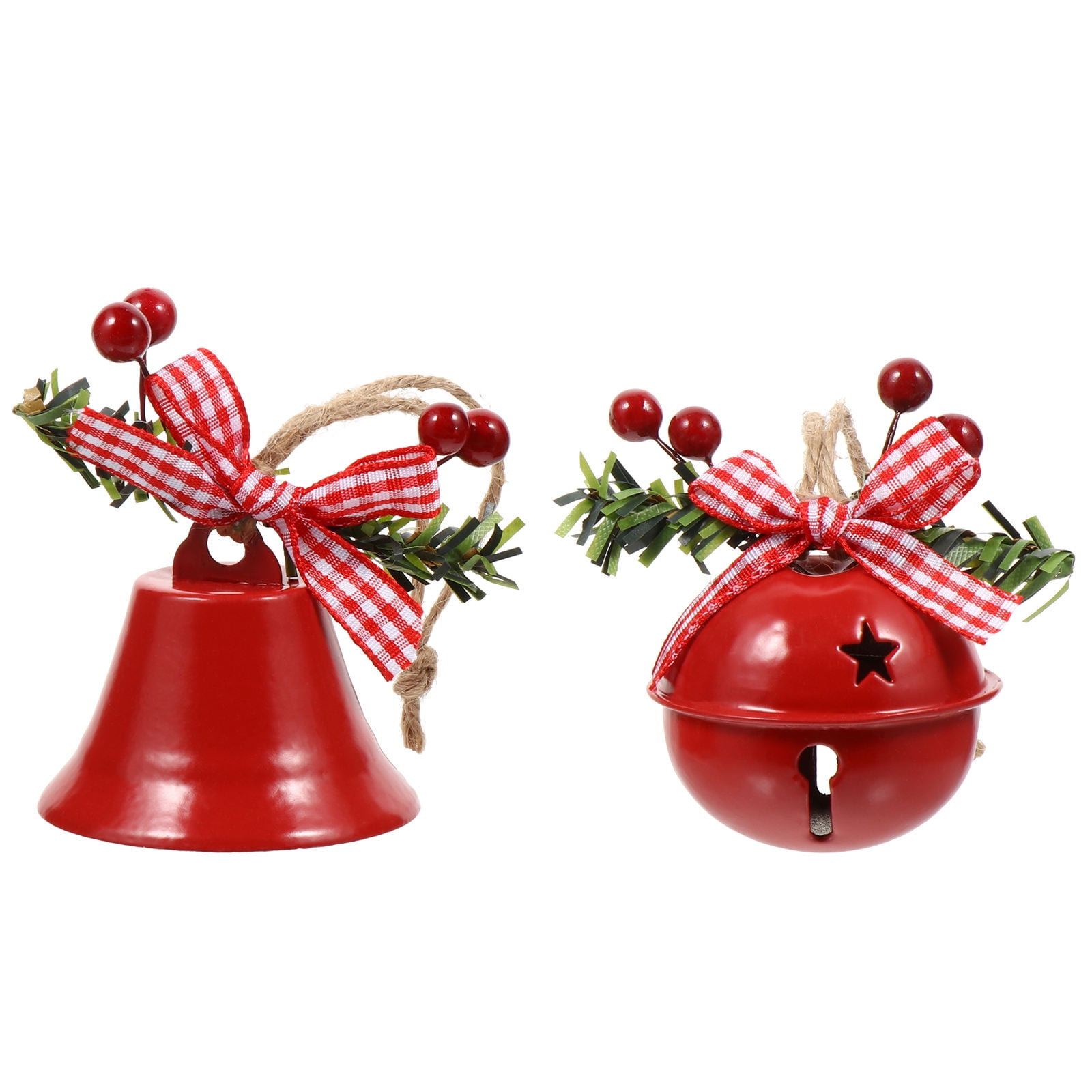 AURARMLET 2Pcs Christmas Decoration Bells Metal Trumpet Bell Hanging ...