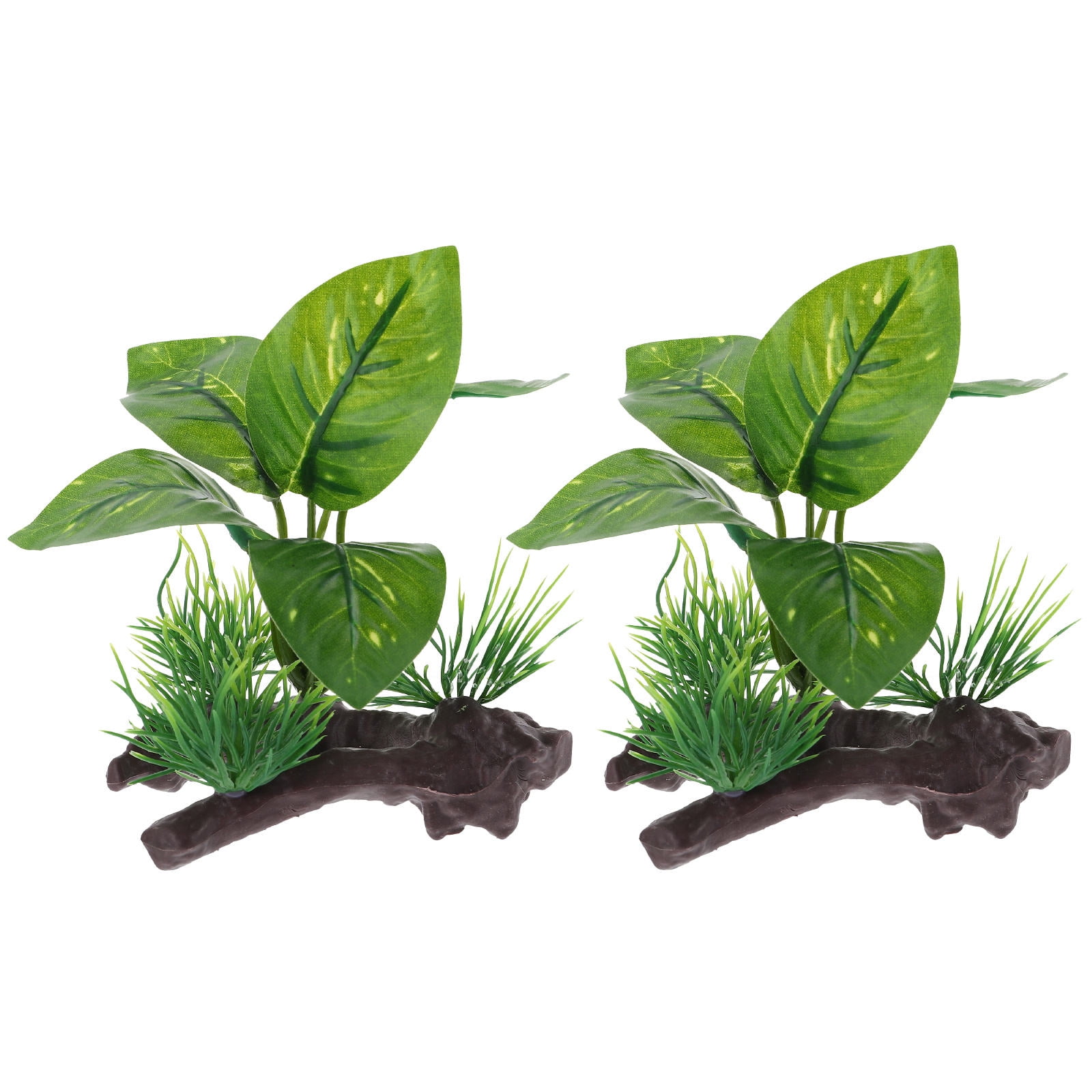 AURARMLET 2Pcs Fake Fish Tank Plants Green Plastic Fish Tank Ornament ...