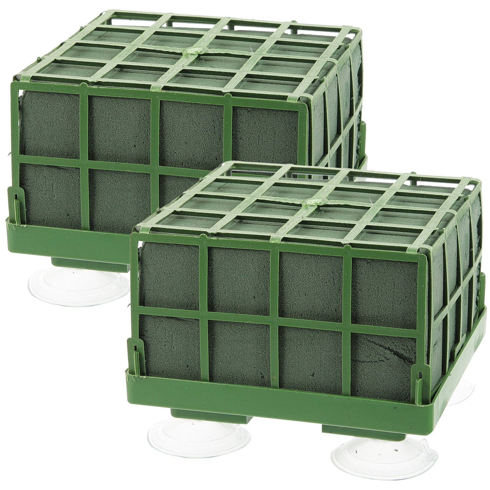 AURARMLET 2Pcs Green Plastic Flower Arrangement Suction Cups for ...