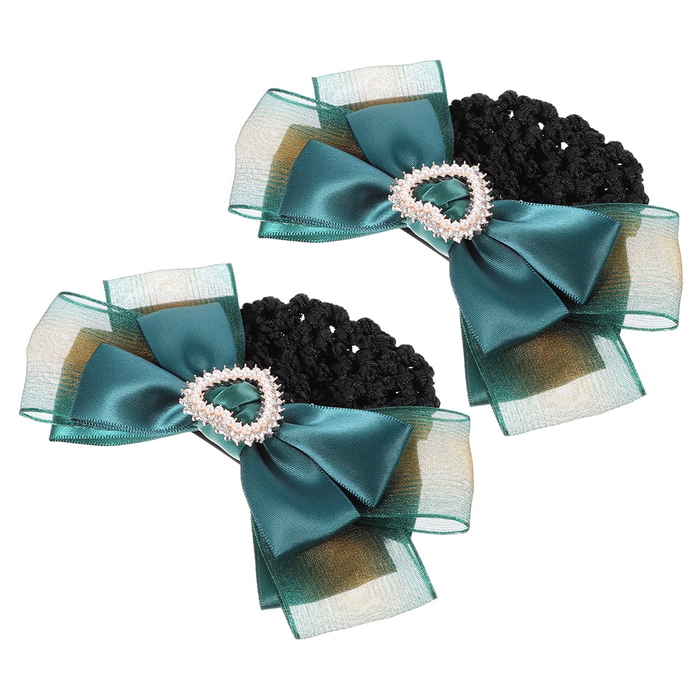 AURARMLET 2Pcs Hair Bun Clips and Bow Hair Nets Comfortable Stylish ...