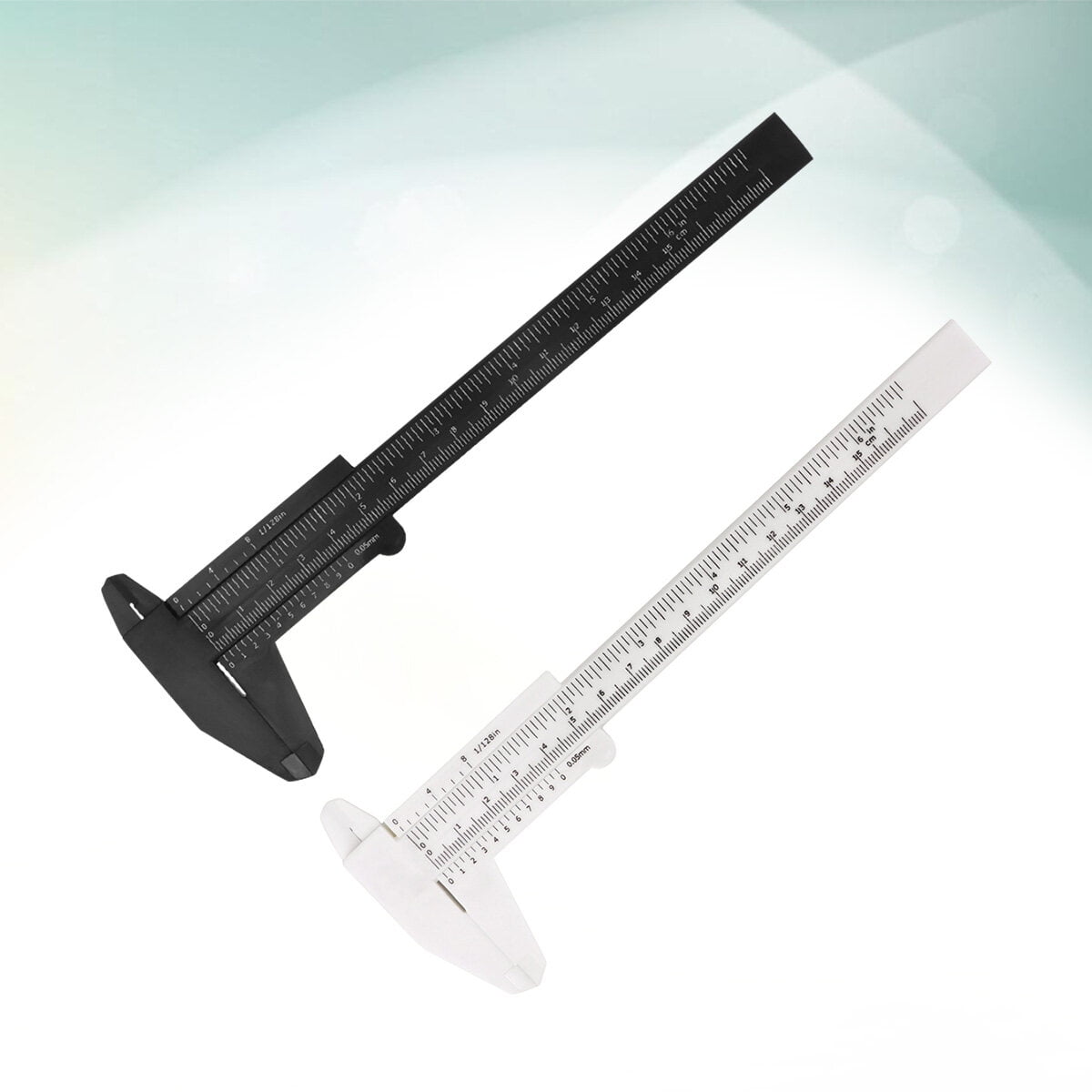 AURARMLET 2-Pack Sliding Caliper Plastic Measuring Gauge White for ...