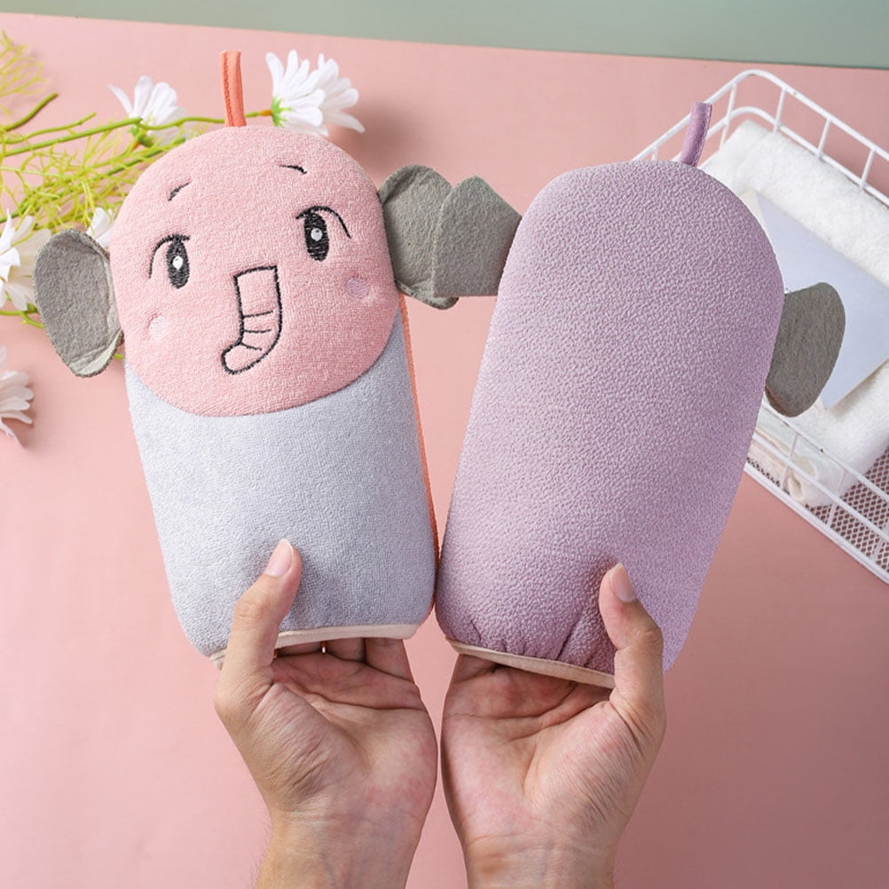 AURARMLET Childrens Bath Mittens Assorted Color Cotton Blend Body ...