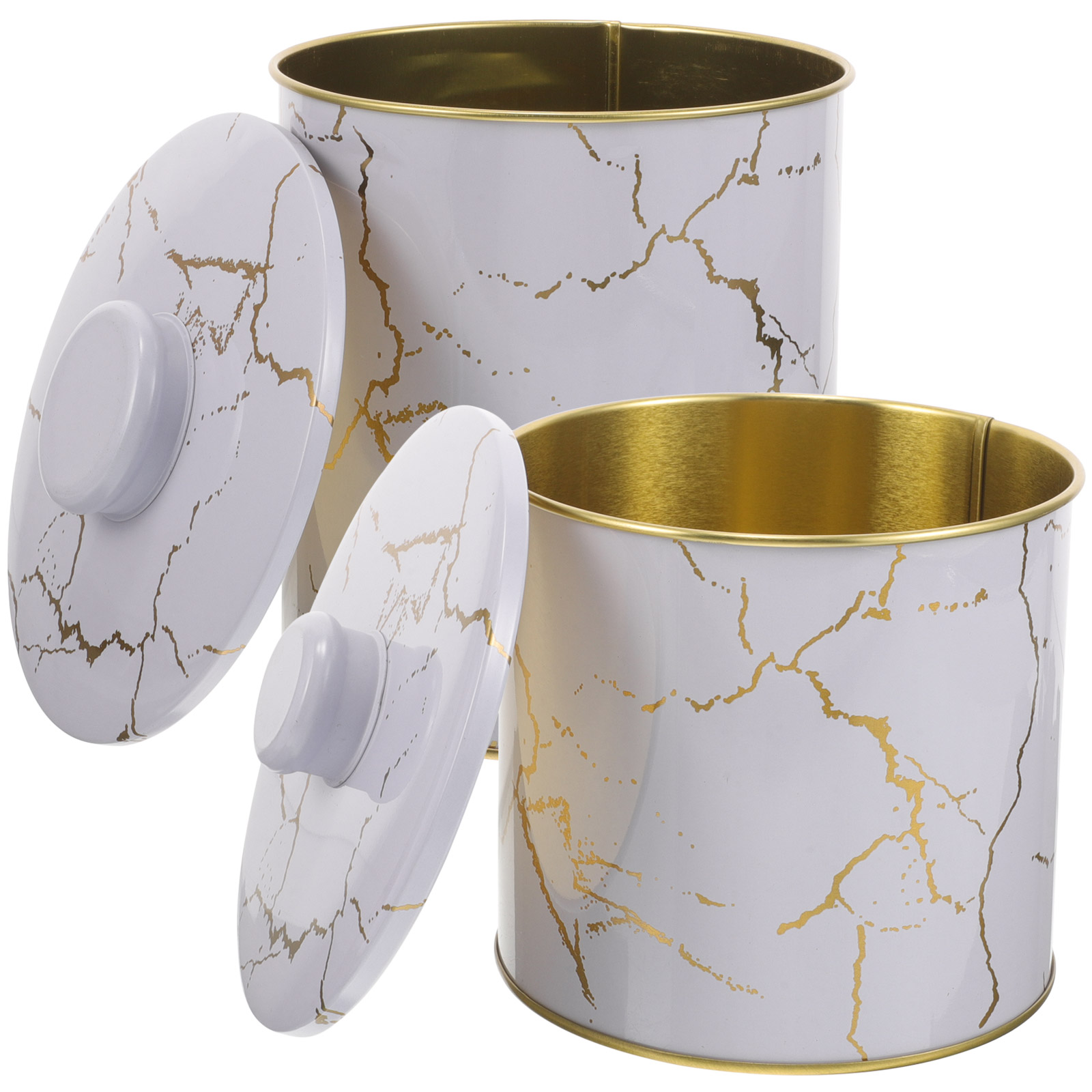 AURARMLET 2Pcs Rectangular White Iron Cake Boxes for Cake Portions and ...