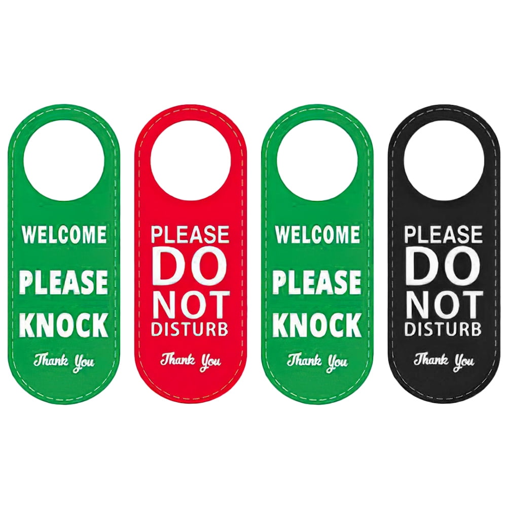 AURARMLET 2Pcs Red Leather Door Sign for Privacy Studio Do Not Disturb ...