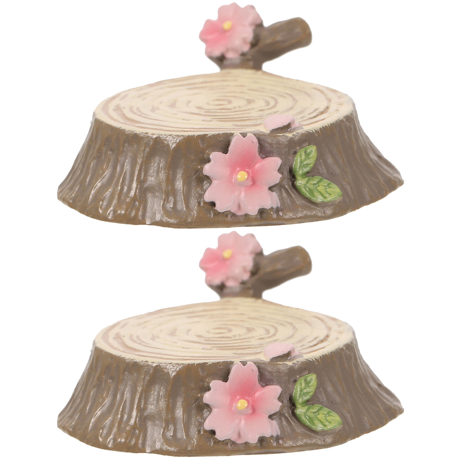 AURARMLET 2Pcs Resin Tree Stump Model for Diy Mini Gardens and Outdoor ...