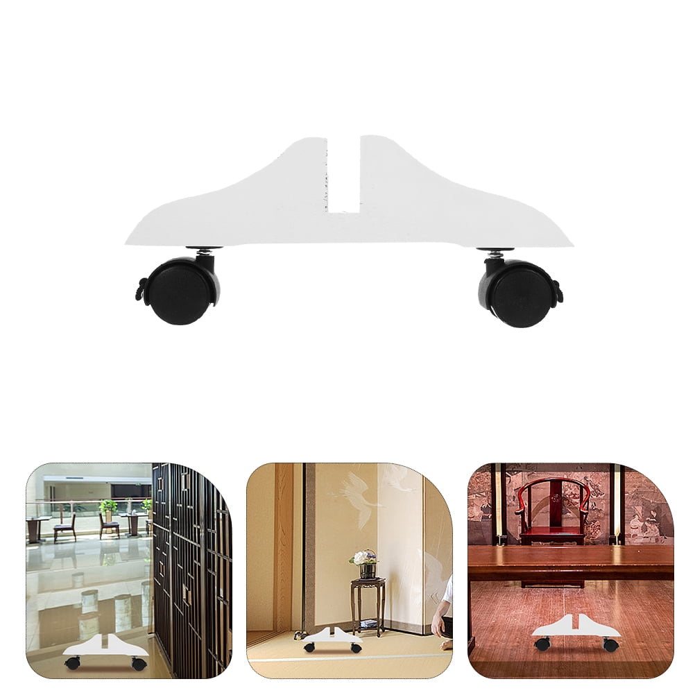 AURARMLET Room Divider Base, White, Movable Wheels, Stable Support for ...