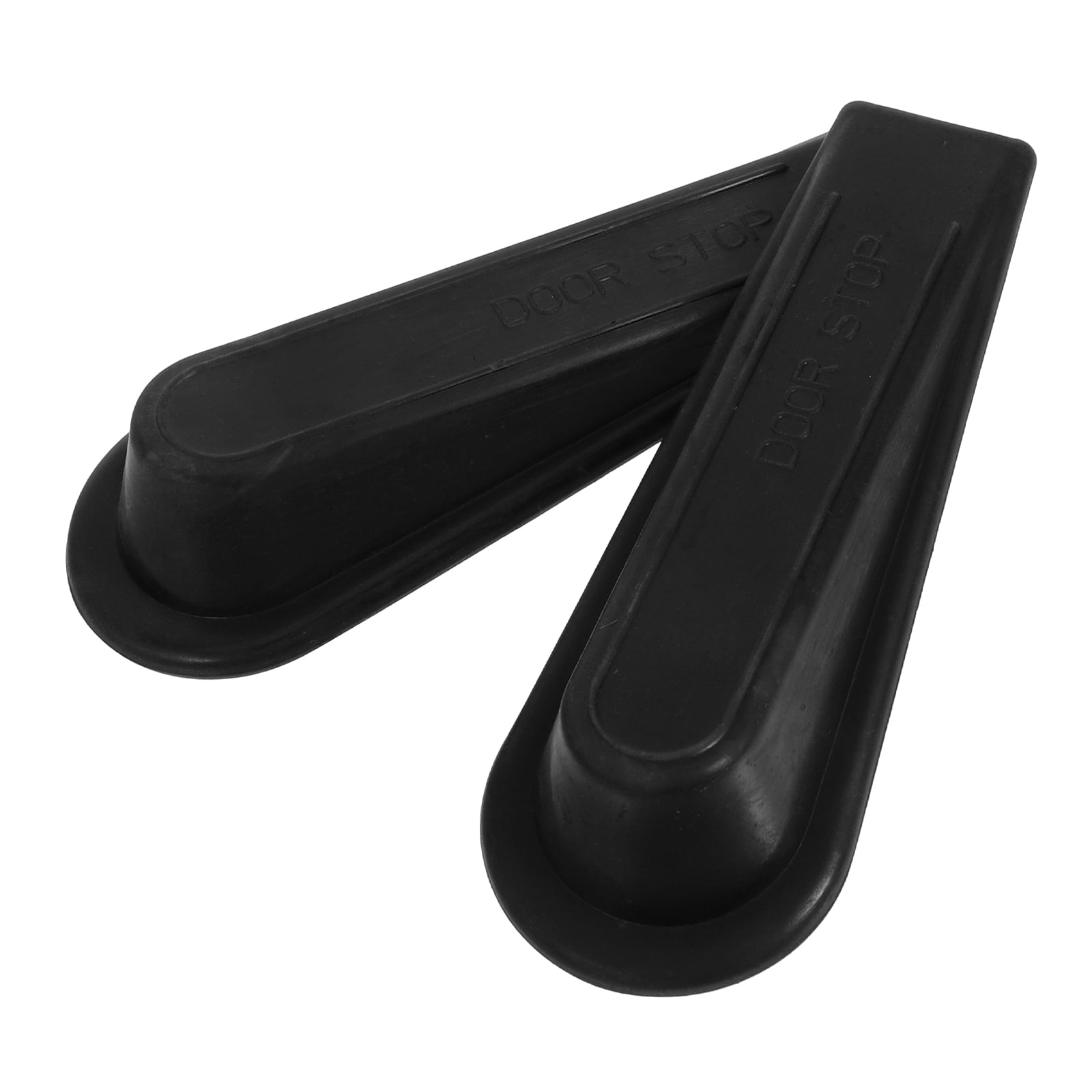AURARMLET 2Pcs Rubber Door Wedge for Floor Black 12.00X4.20X2.60CM ...
