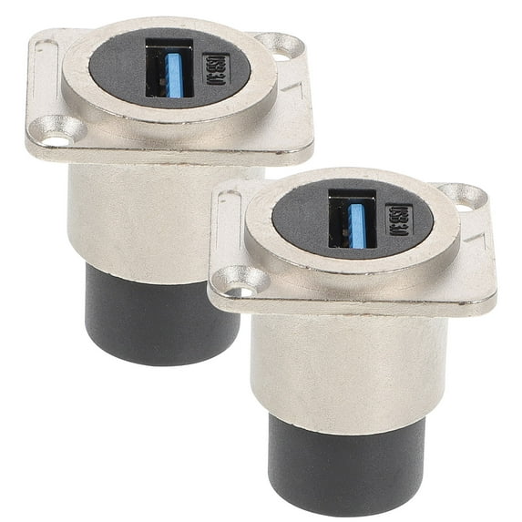 AURARMLET Panel Mount Usb Port Silver 2Pcs 1.3X1.3X1.1In - Walmart.com