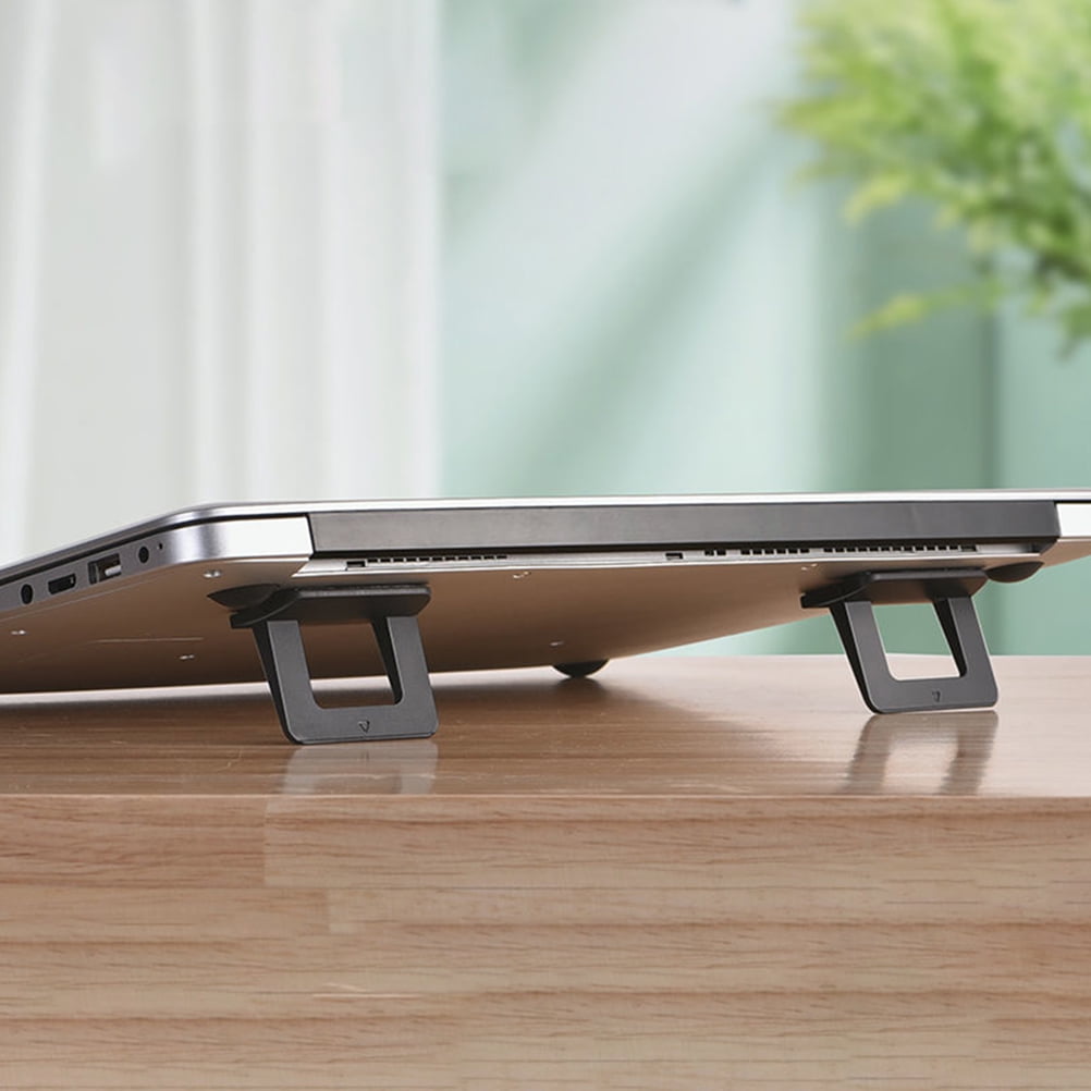 AURARMLET 2Set Foldable Laptop Risers Black Color Plastic For Elevating ...