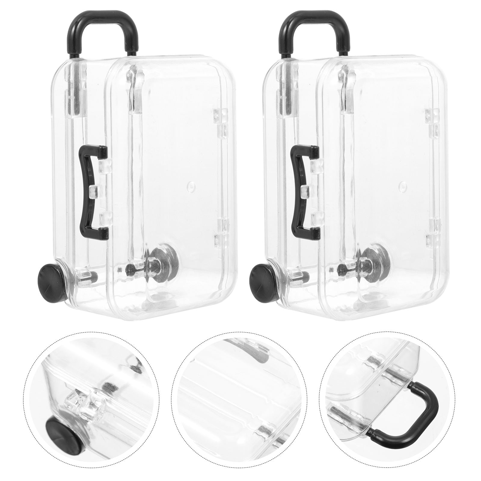 AURARMLET 2Set Plastic Travel Jewelry Case in Suitcase Design for Women ...