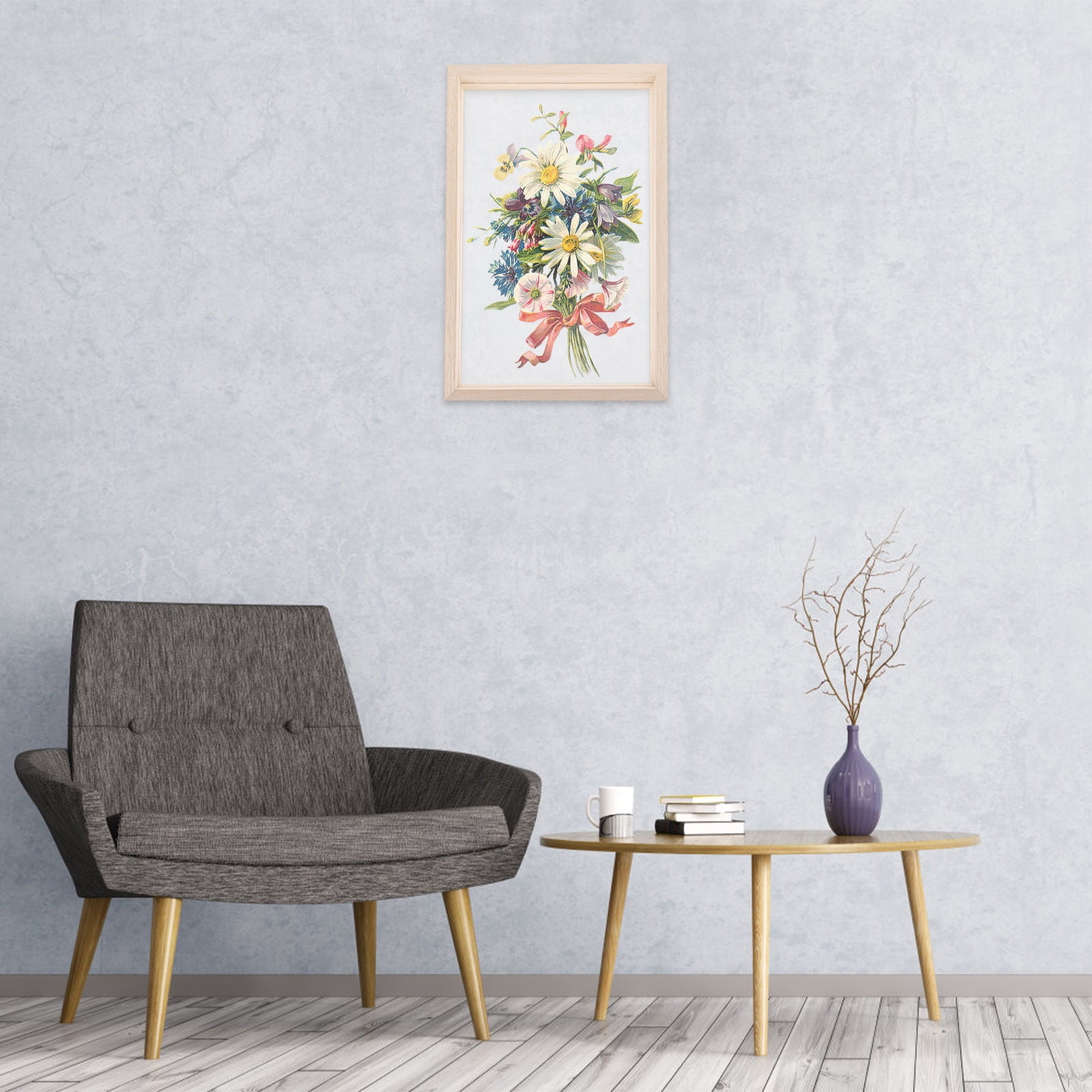 AURARMLET Modern Wood Picture Frames 2 Sets Brown Bedroom Wall Decor ...