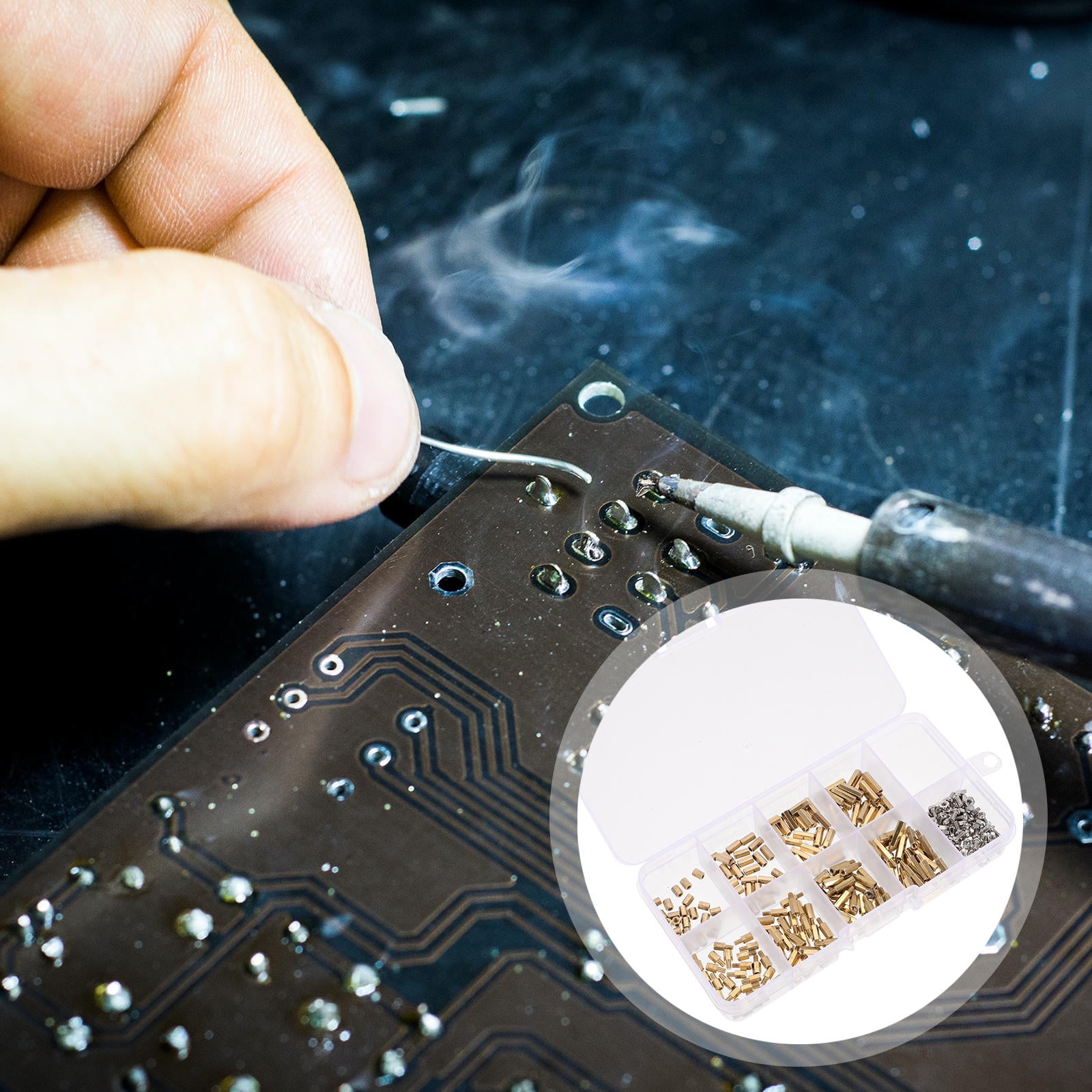 AURARMLET 300Pcs Metal Hardware Kit Assorted Color Nickel Plated Iron ...