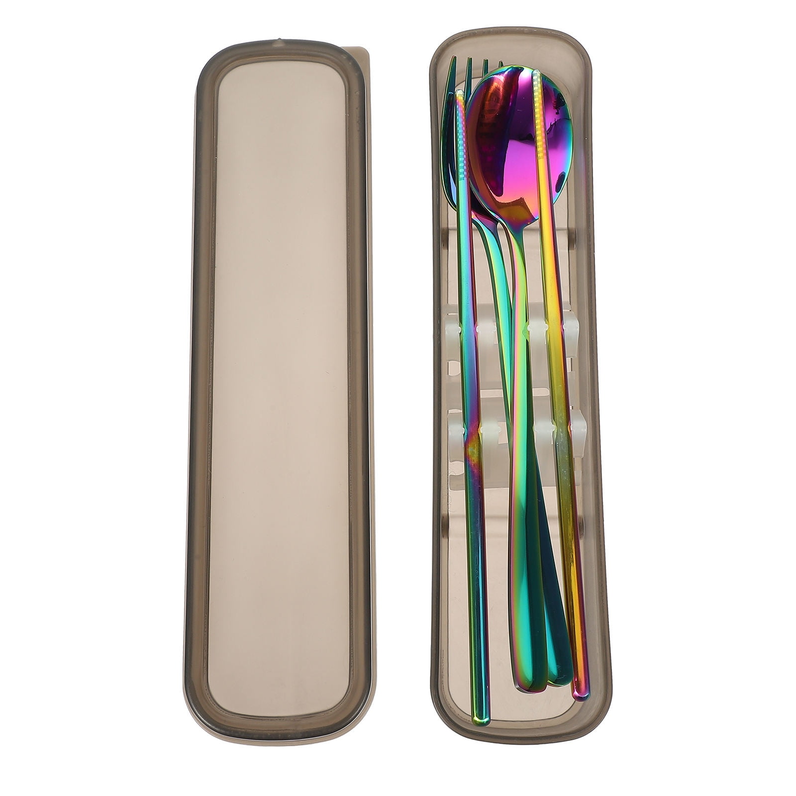 AURARMLET Metal Chopsticks Household Fork Spoon Chopstick Kit Stainless ...