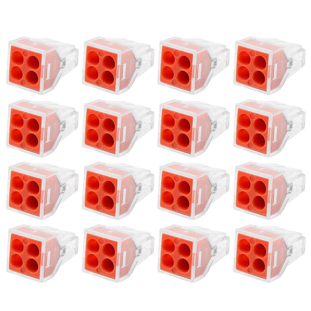 AURARMLET 30Pcs Red Plastic Copper Abs Wire And Cable Connectors For ...