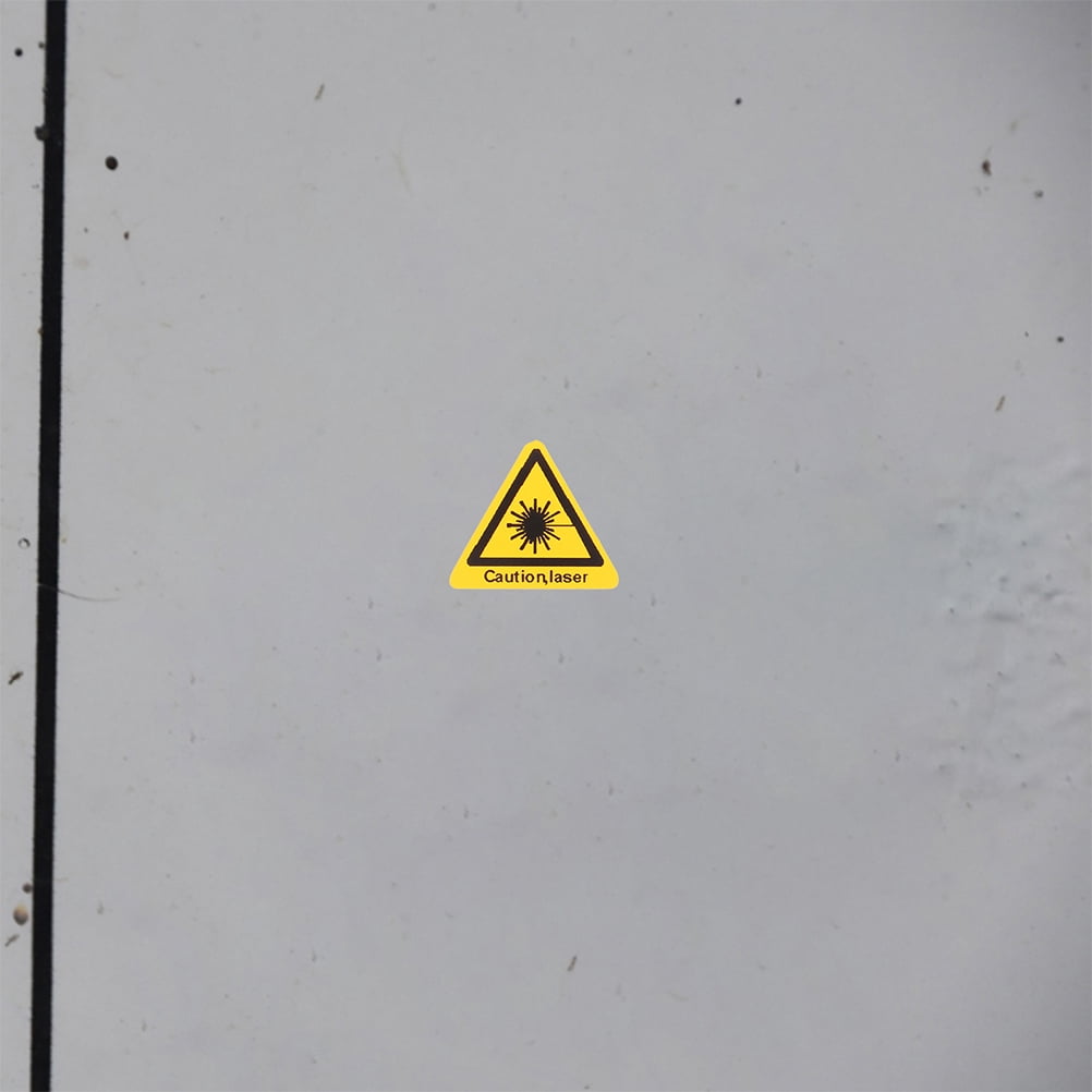 AURARMLET 30Pcs Yellow Caution Sticker with English Warning for ...