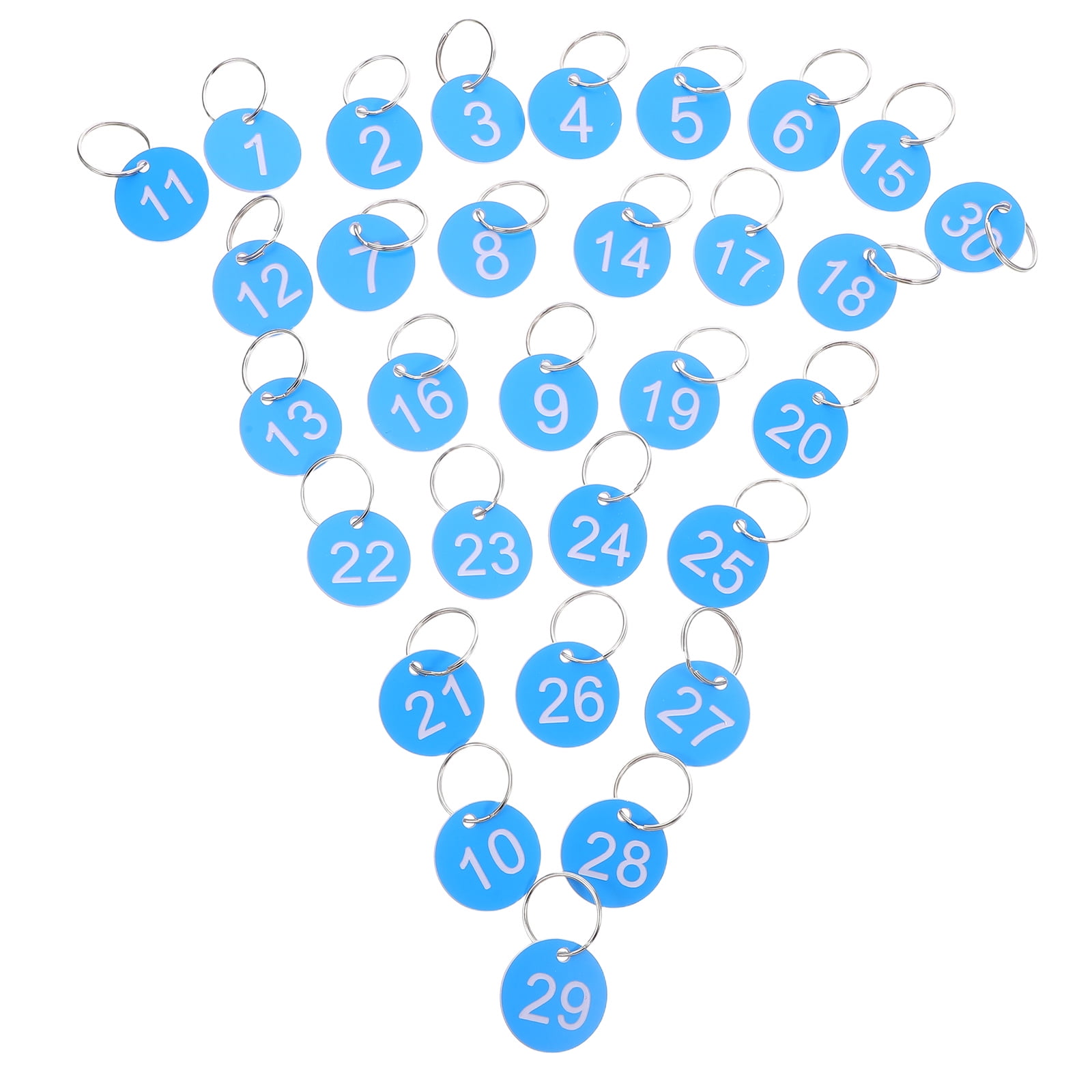 AURARMLET 30pcs SkyBlue Metal Number Tags for Marking Durable ...