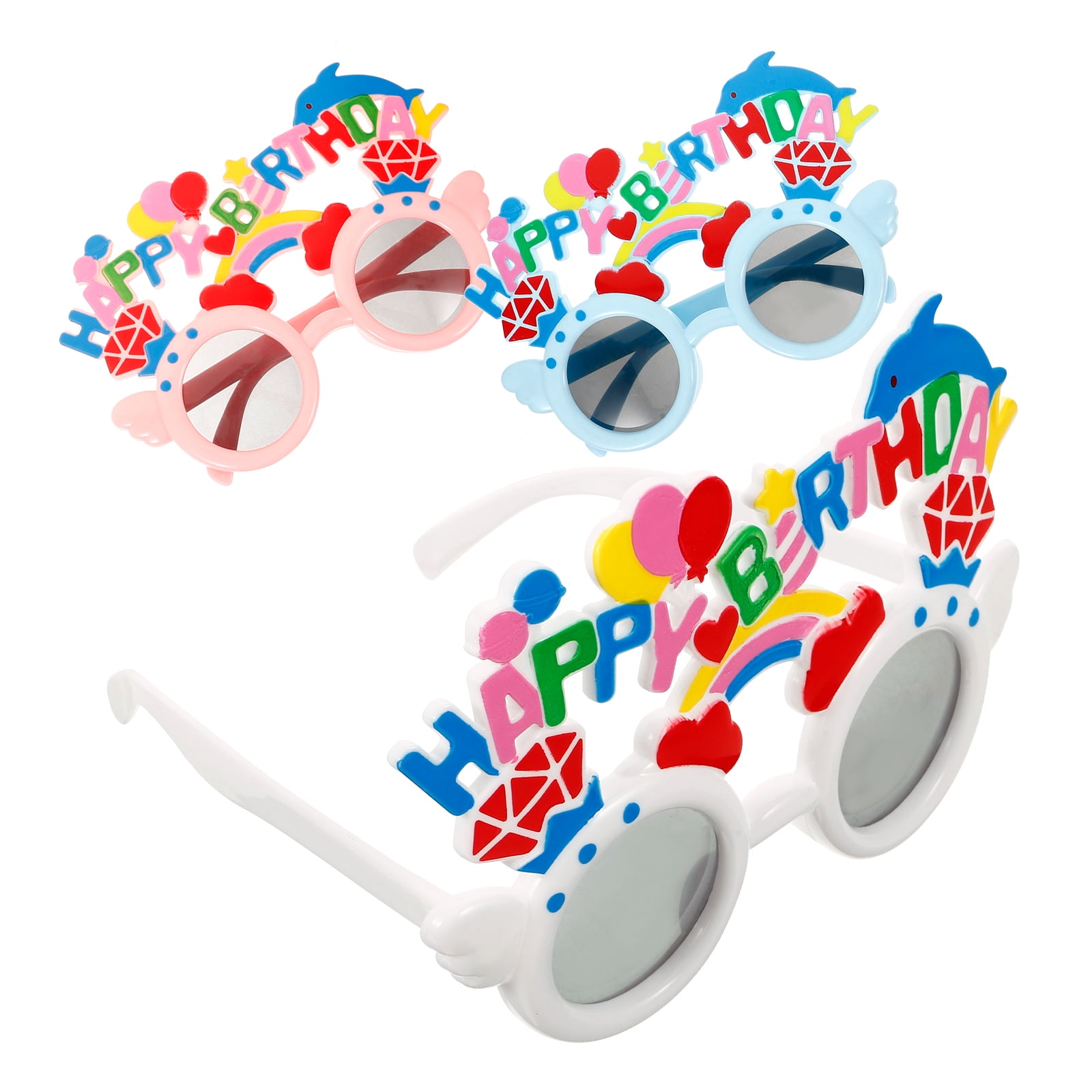AURARMLET 3-Piece Birthday Party Photo Props Set in Assorted Colors ...