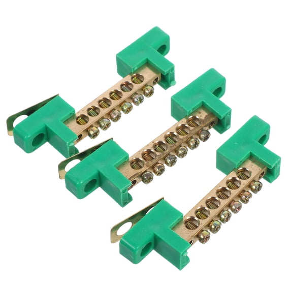 AURARMLET 3Pcs Copper Terminal Block For Industrial Wiring Green ...