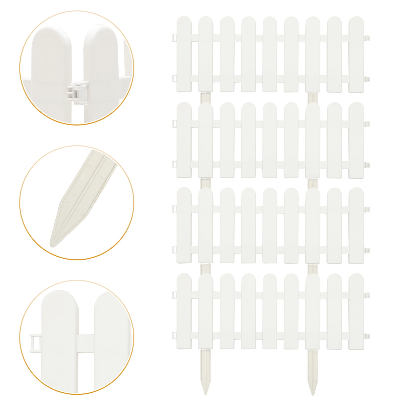 AURARMLET Rectangular Plastic Fence White PP 8 Stake Covers - Walmart.com