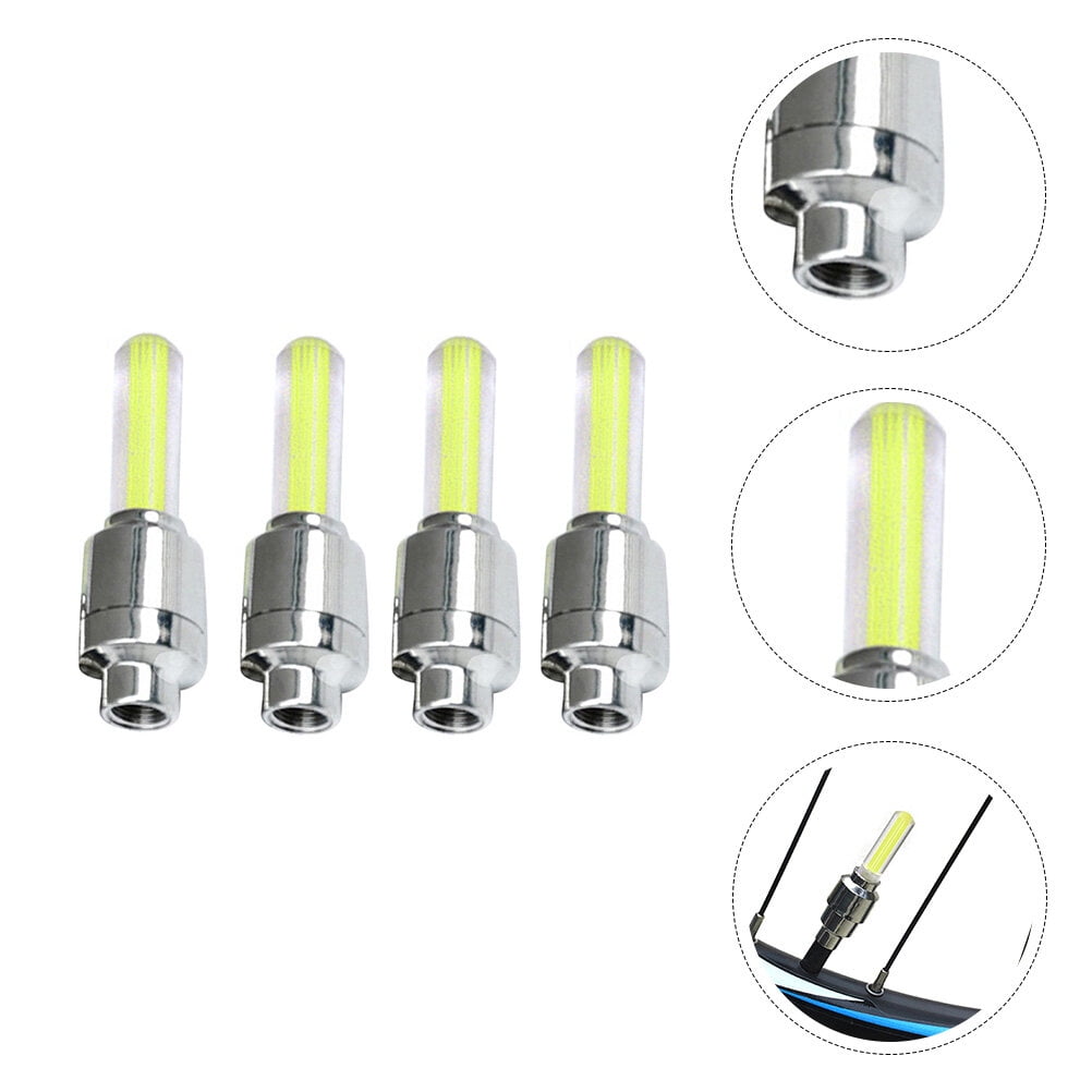 AURARMLET 4 Pcs LED Car Wheel Lights Stainless Steel Yellow for Safety ...