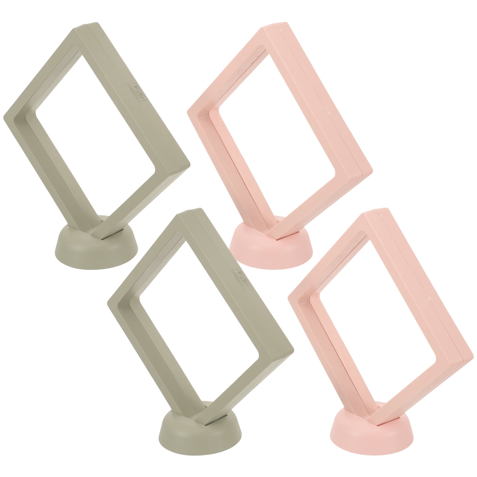 AURARMLET 4Sets Chic Floating Jewelry Display Case with Round Base for ...