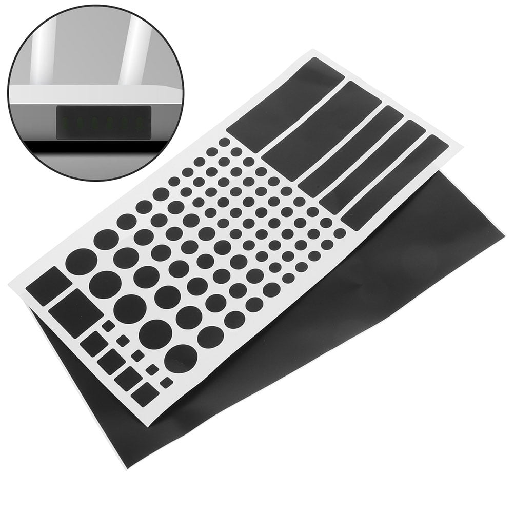 AURARMLET Light Blocking Blackout Stickers PVC Material Black 4 Sheets ...