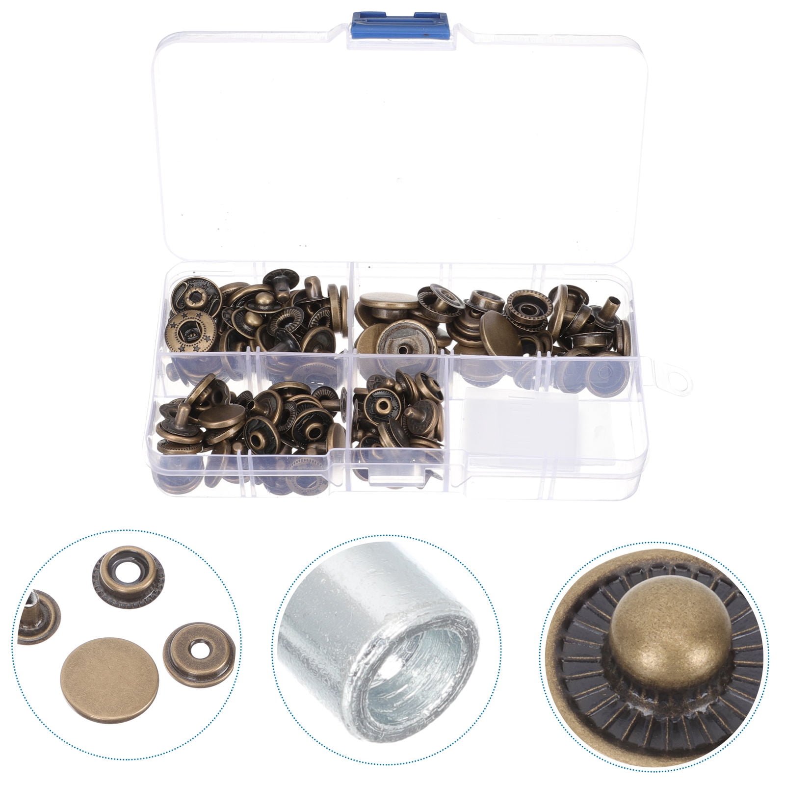 AURARMLET 40 Sets Tools for Fixing Clothes Leather Snap Fasteners Kit ...