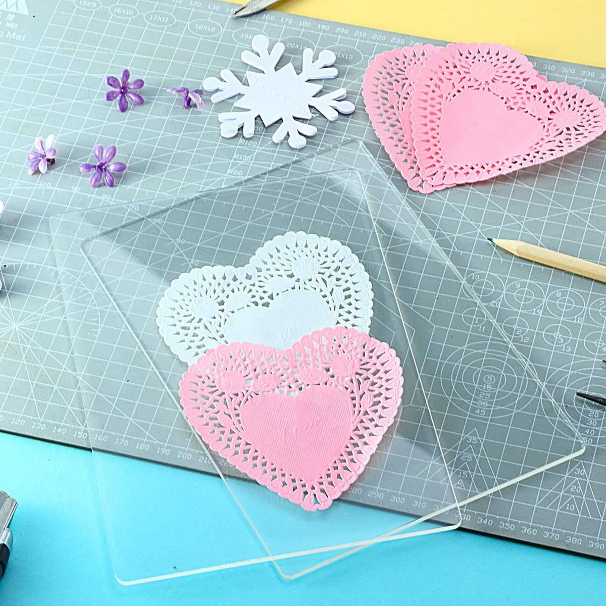 AURARMLET 4Pcs DIY Template Stencil for Craft Making Transparent ...