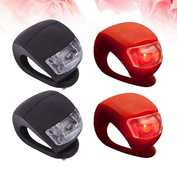 AURARMLET 4Pcs Durable Silicone Bike Signal Lights Waterproof and Stretchable Cycling Lamps for ...