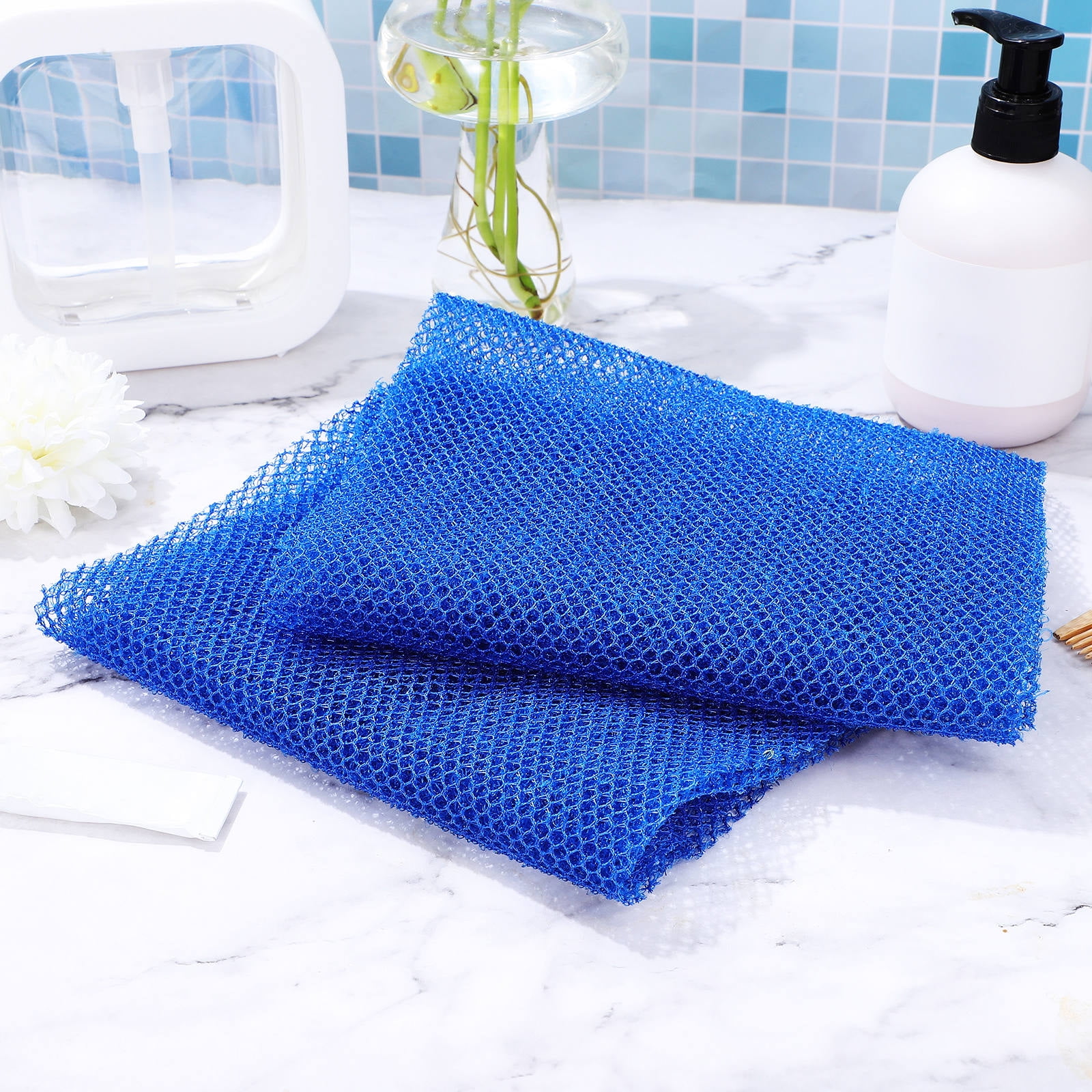 AURARMLET Bath Sponge Exfoliating Nets Nylon Unclogs Pores for Men ...