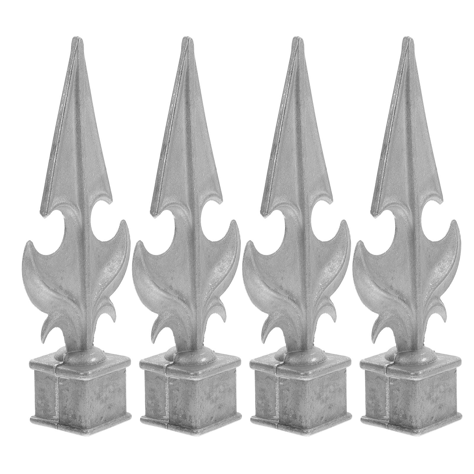 AURARMLET 4Pcs Metal Fence Post Caps Cast Aluminium Dark Grey Modern ...