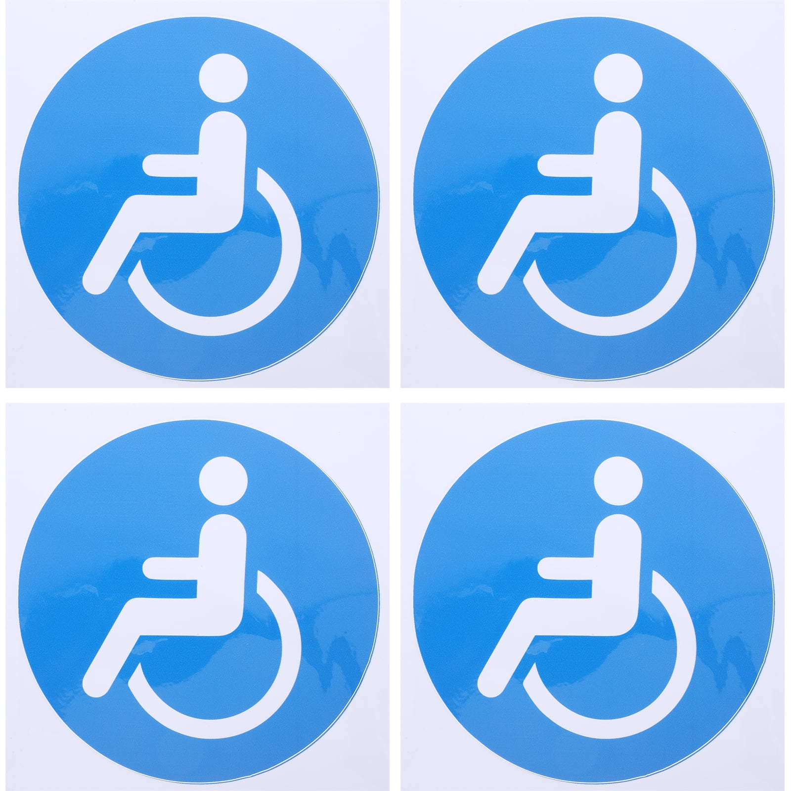 AURARMLET 4-Pack PVC Self-Adhesive Wheelchair Stickers Decals for ...